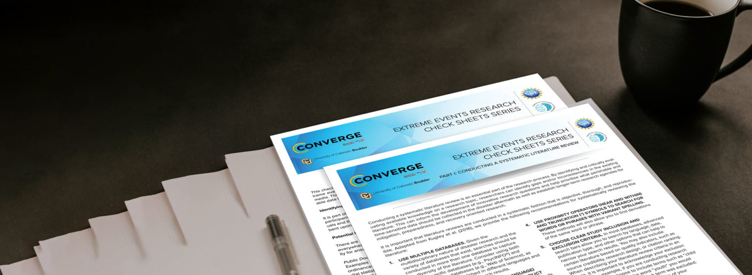 Resources - CONVERGE | Natural Hazards Center